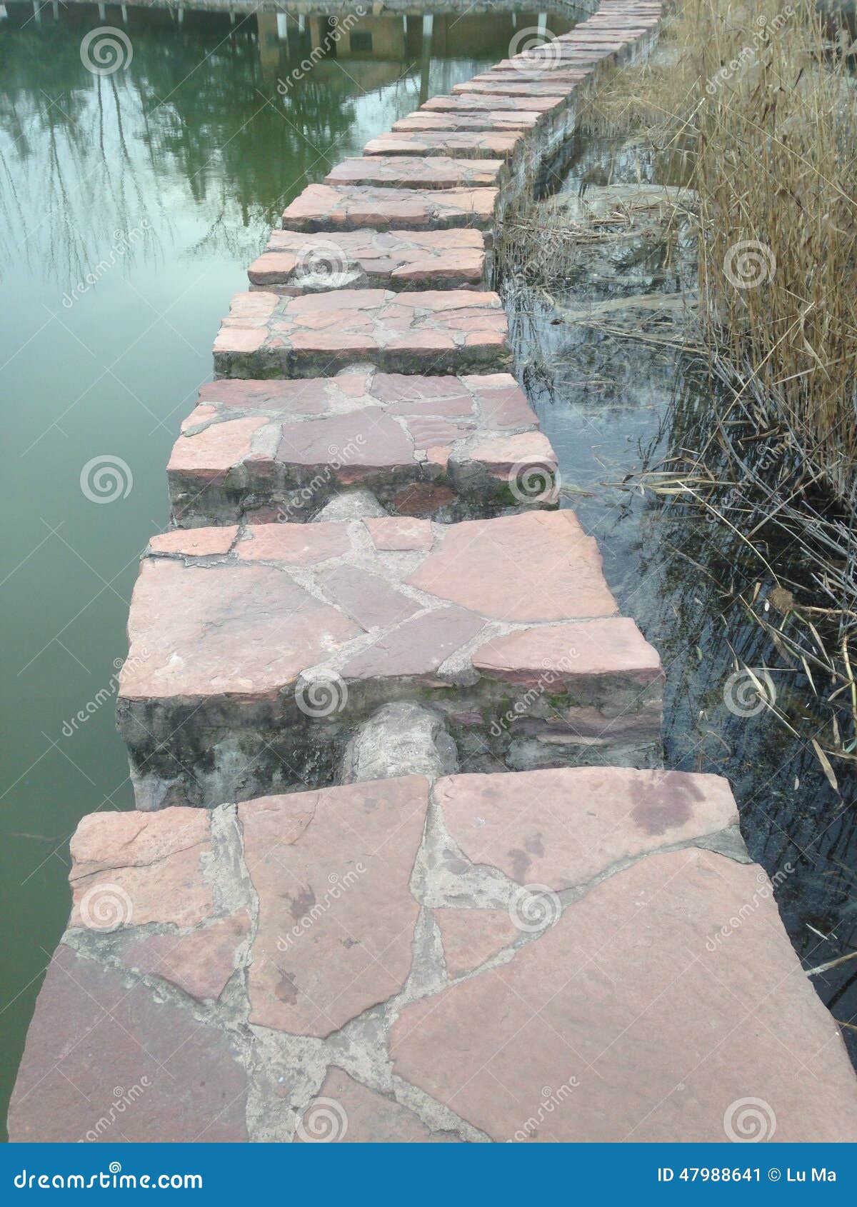 Stone slab bridge stock image. Image of bridge, road - 47988641