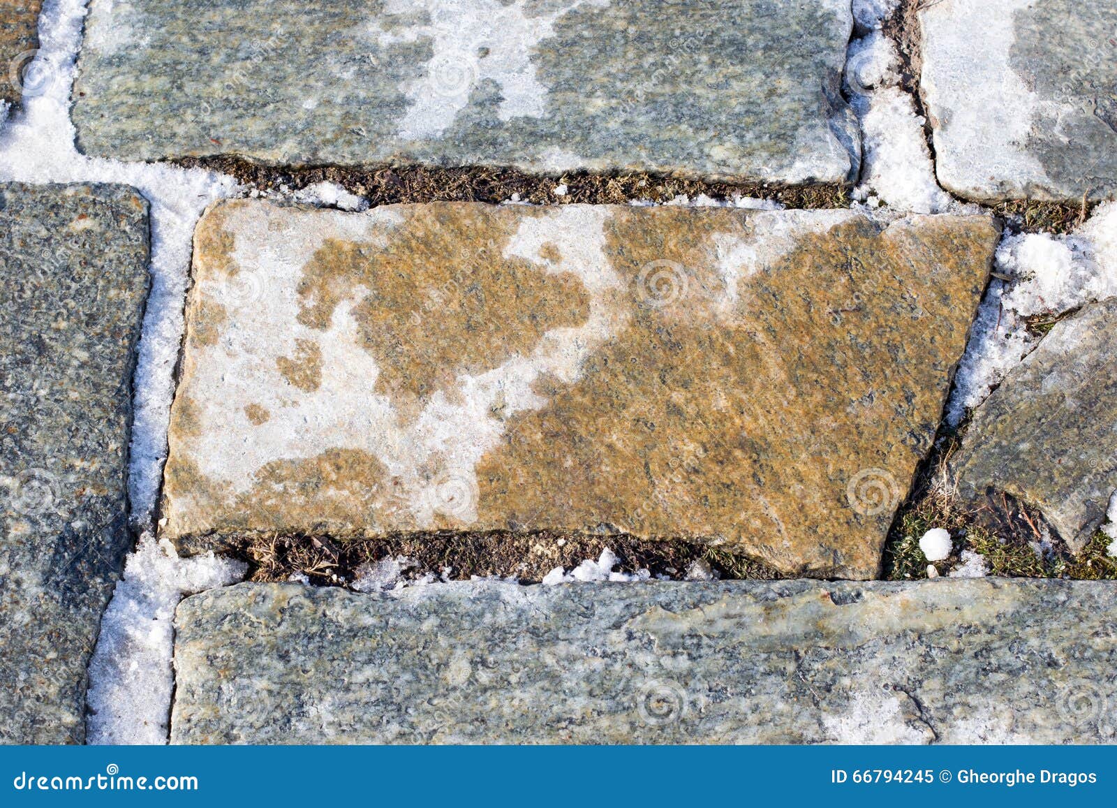 Stone slabs with snow stock image. Image of area, cold - 66794245