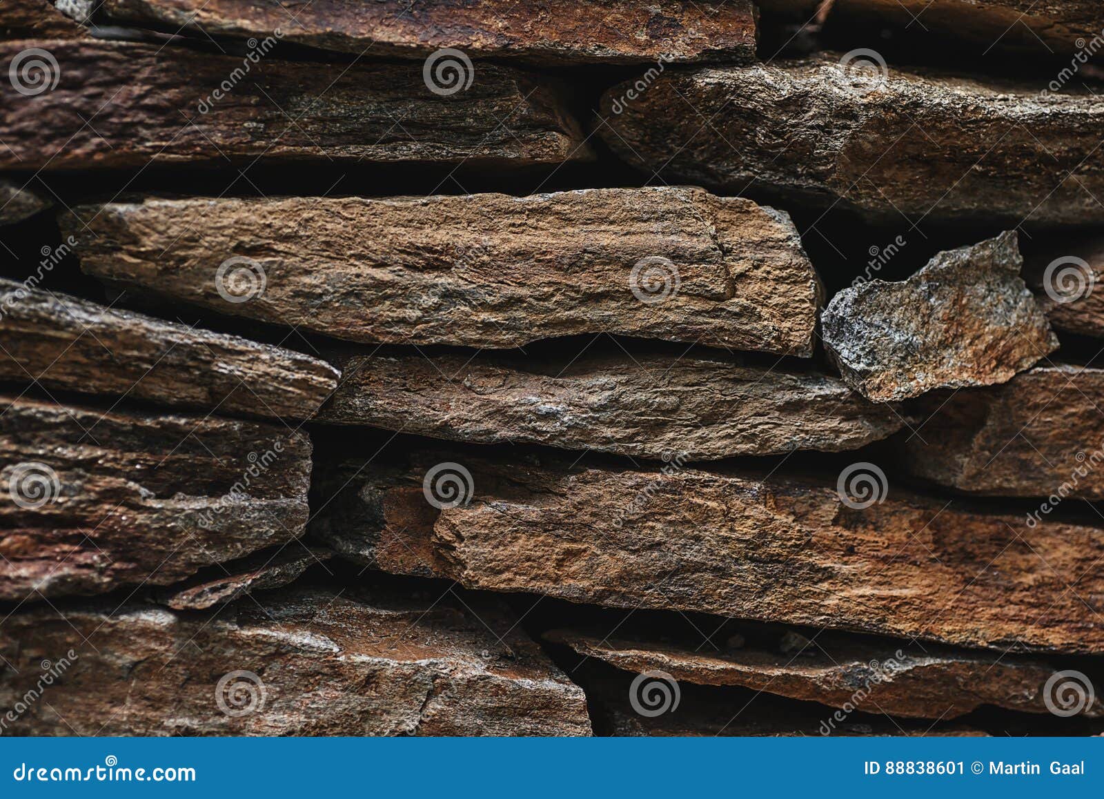 Stone Slate Wall Texture, Architecture Design with Rocks Stock Image ...