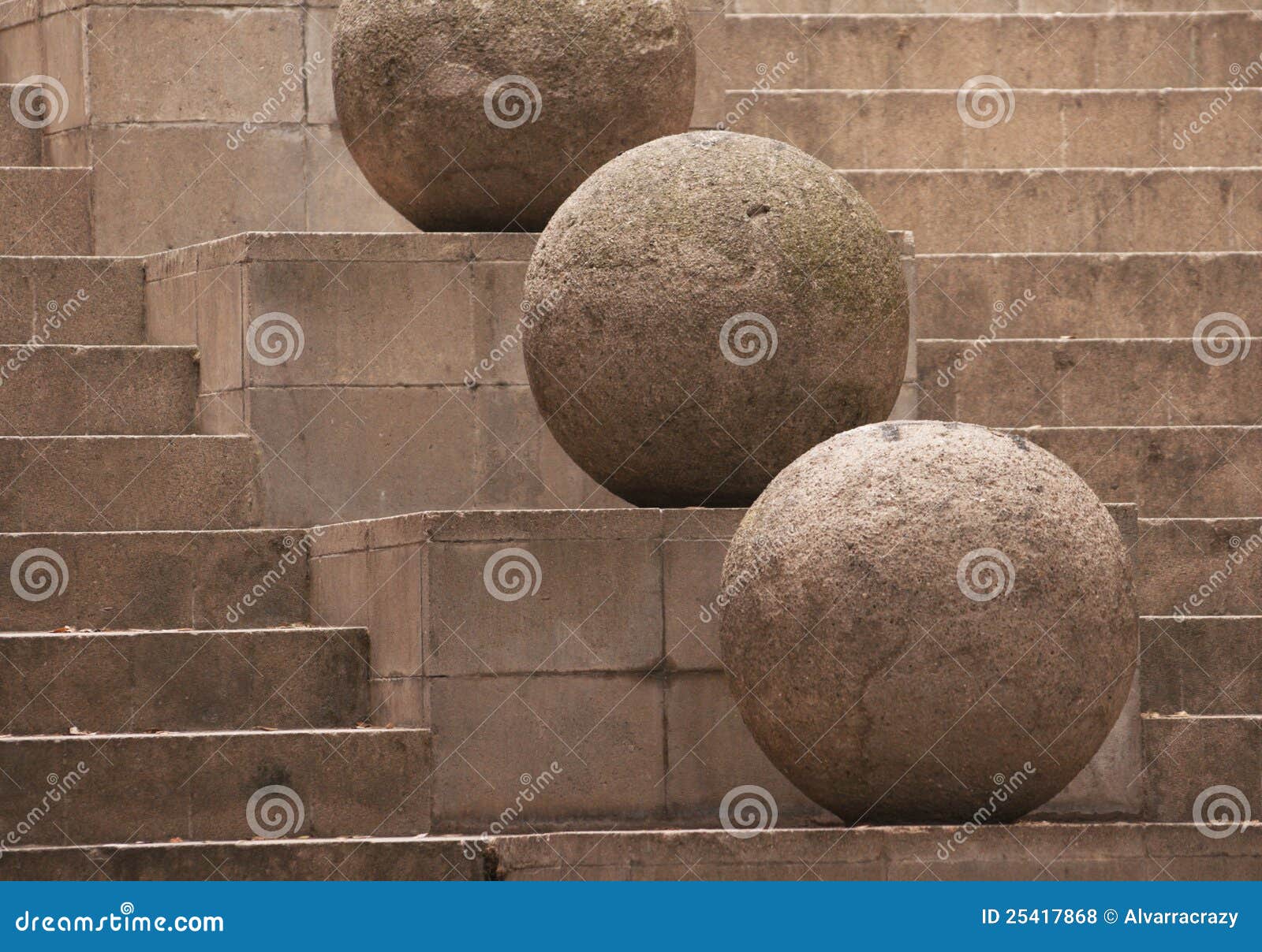 Stone Sphere On The Stairs Background Stock Photography | CartoonDealer ...