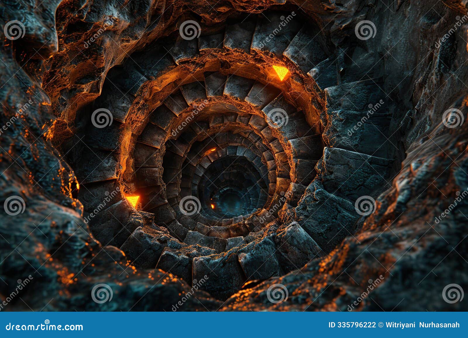 Spiral Stone Pathway stock illustration. Illustration of winding ...