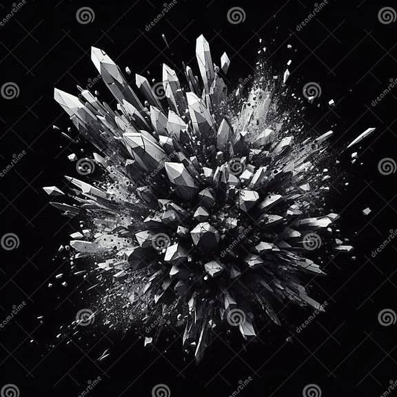 Stone Splatter a Splatter that Forms a Solid Crystalline Mass Wi Stock ...