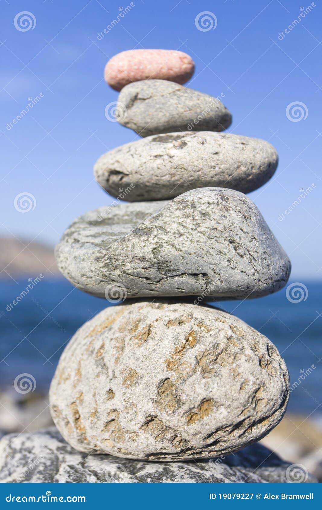 Stone Stack stock image. Image of beach, gray, calm, waves - 19079227