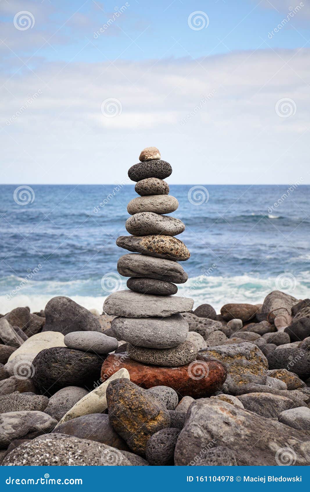 Stone Stack on a Beach, Balance and Harmony Concept Stock Photo - Image ...