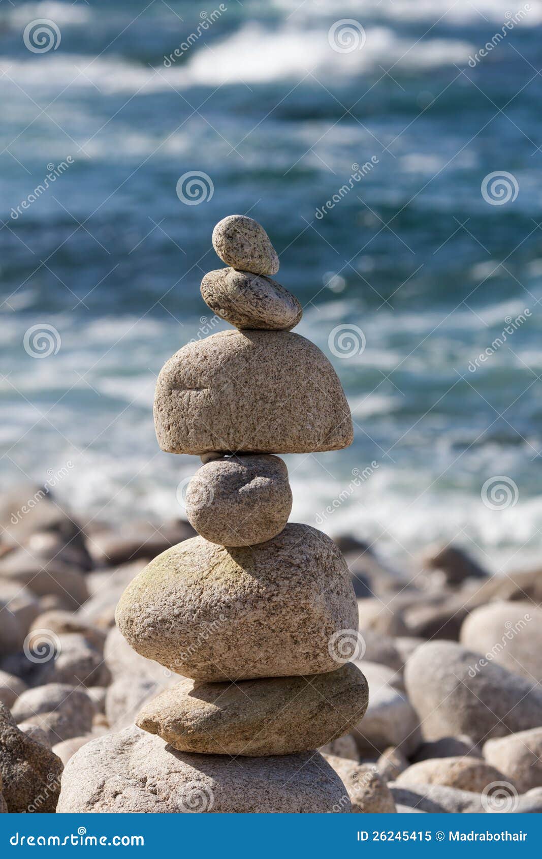 Stone stack at the coast stock image. Image of coast - 26245415