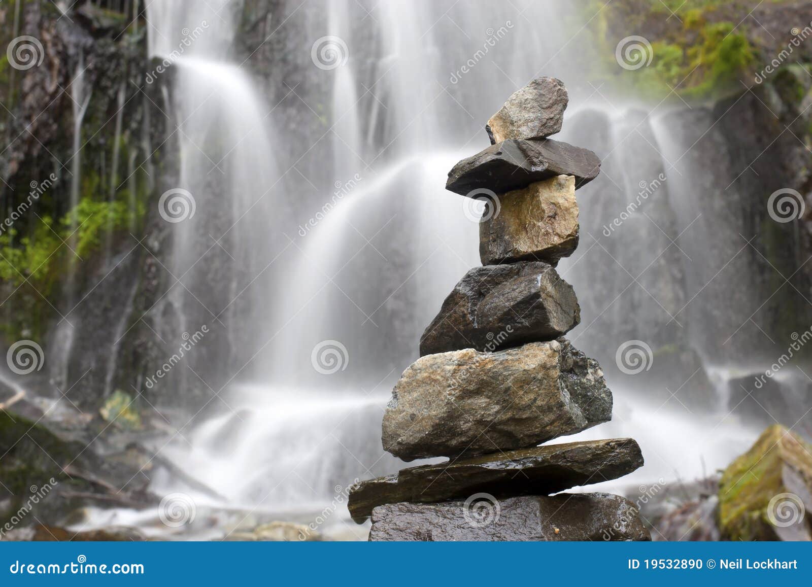 Stone Stack Falls stock photo. Image of blurred, falling - 19532890