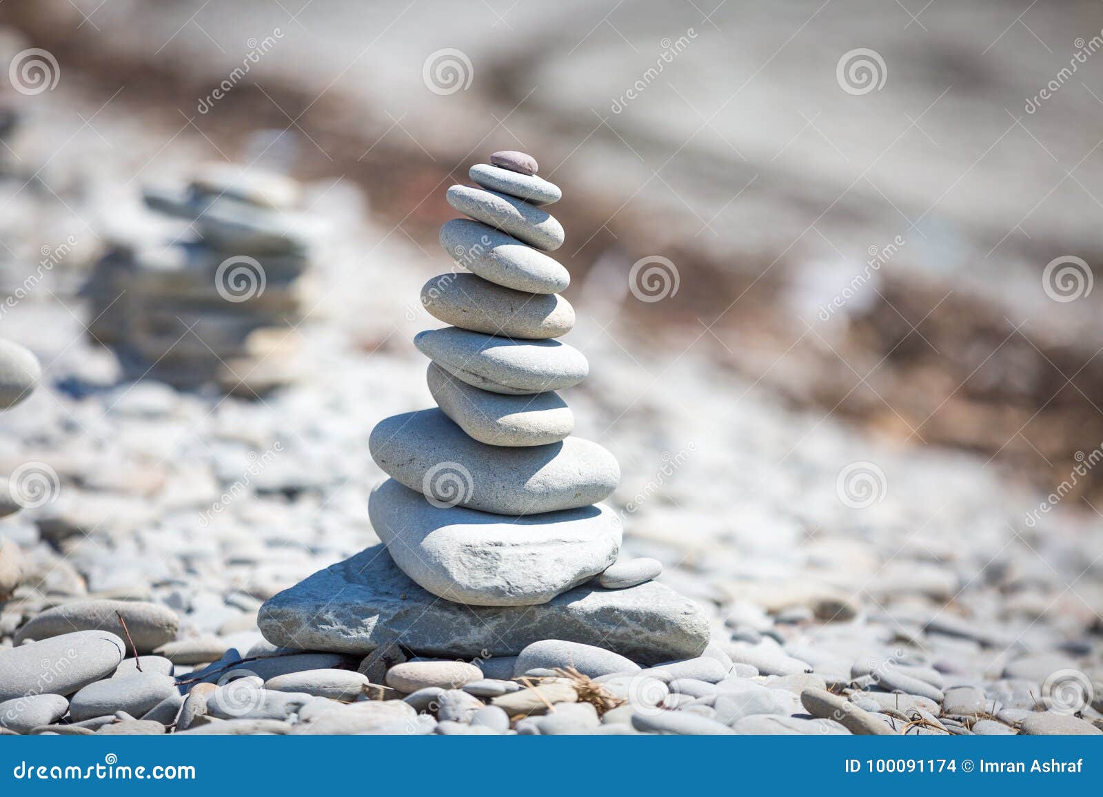 Stone Stack stock photo. Image of pyramid, pebble, stack - 100091174