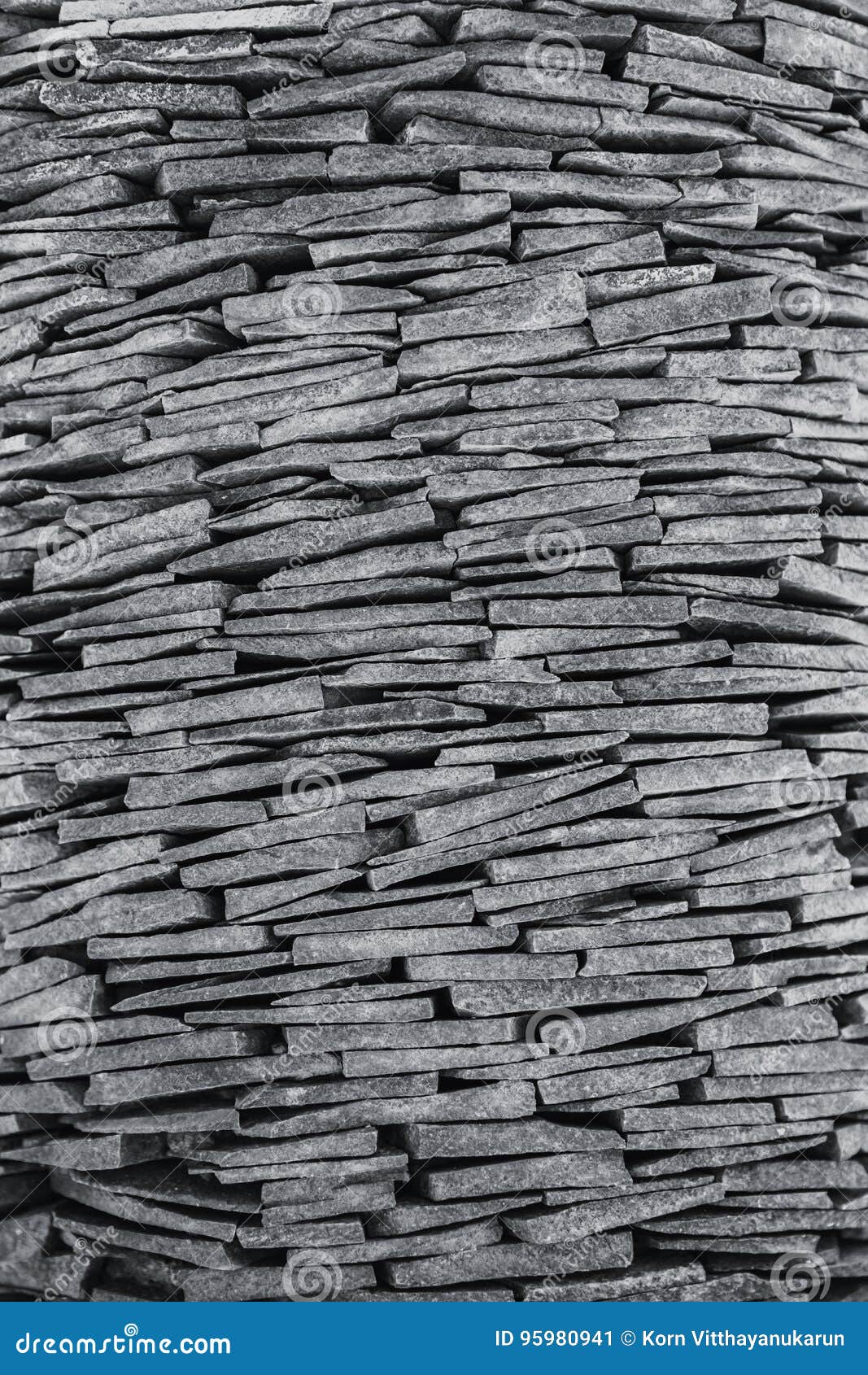 Stone Stack Wall Decoration Vertical Stock Image - Image of interior ...