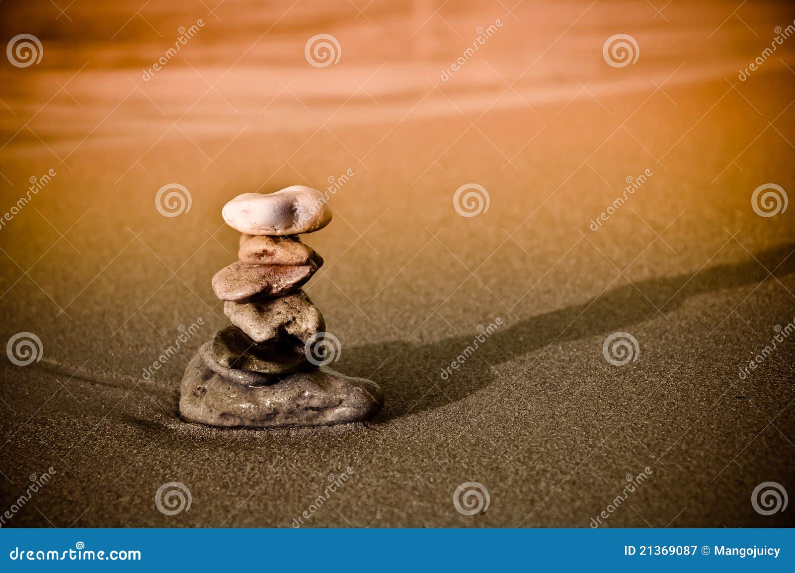 Stone Stack. Zen Symbol of Luck and Calming Stock Image - Image of ...