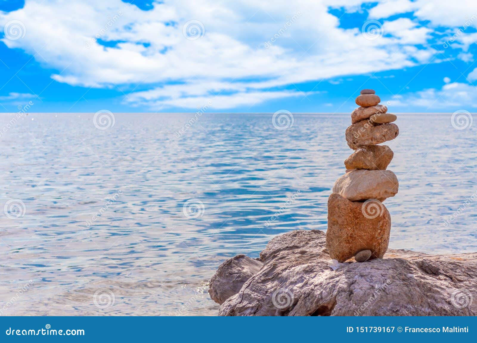 Stone Stacking on the Coast Stock Image - Image of equilibrium, relax ...