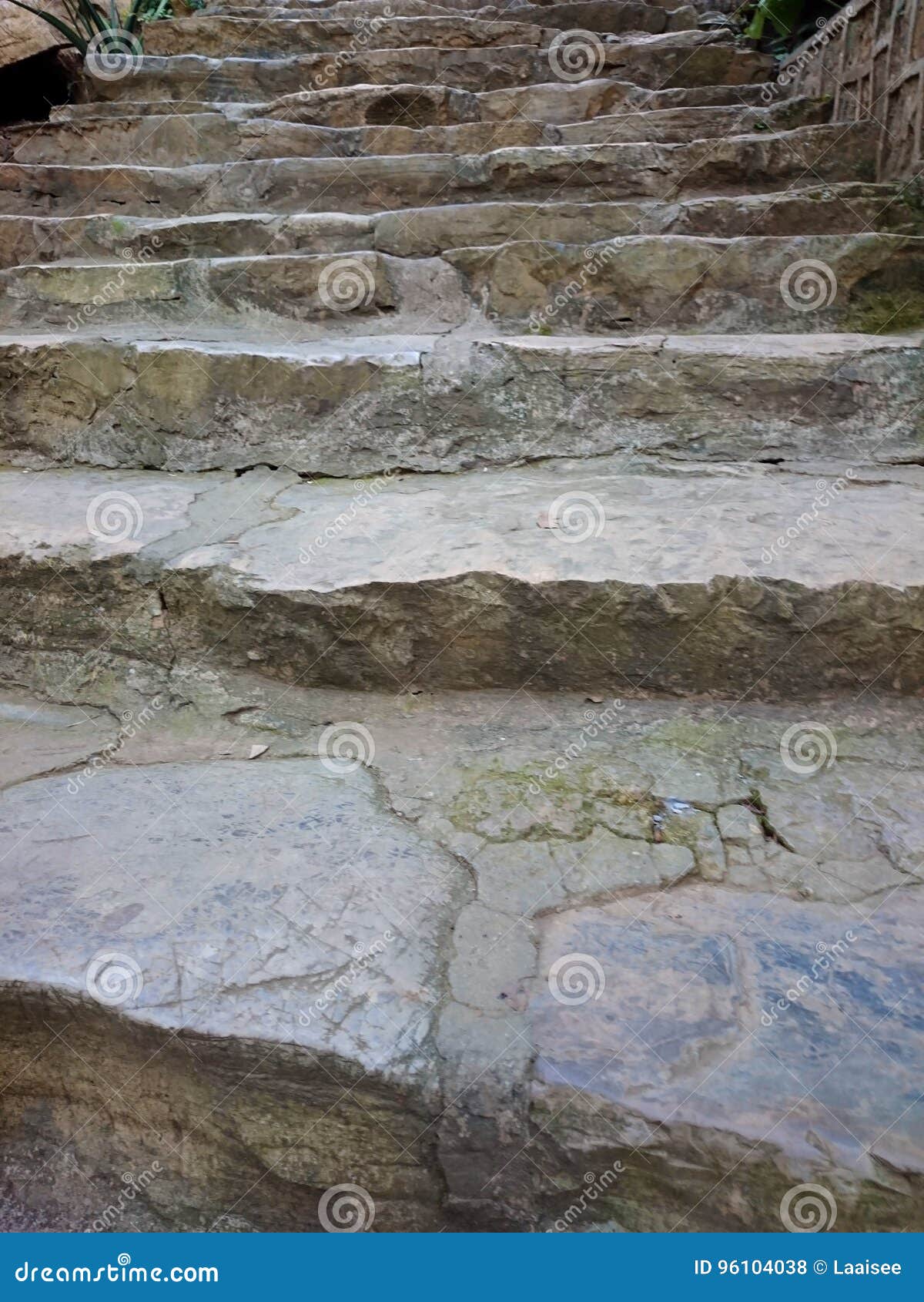 Stone Stair with Cemented Grey Steps Pattern. Brown Staircase Ri Stock ...