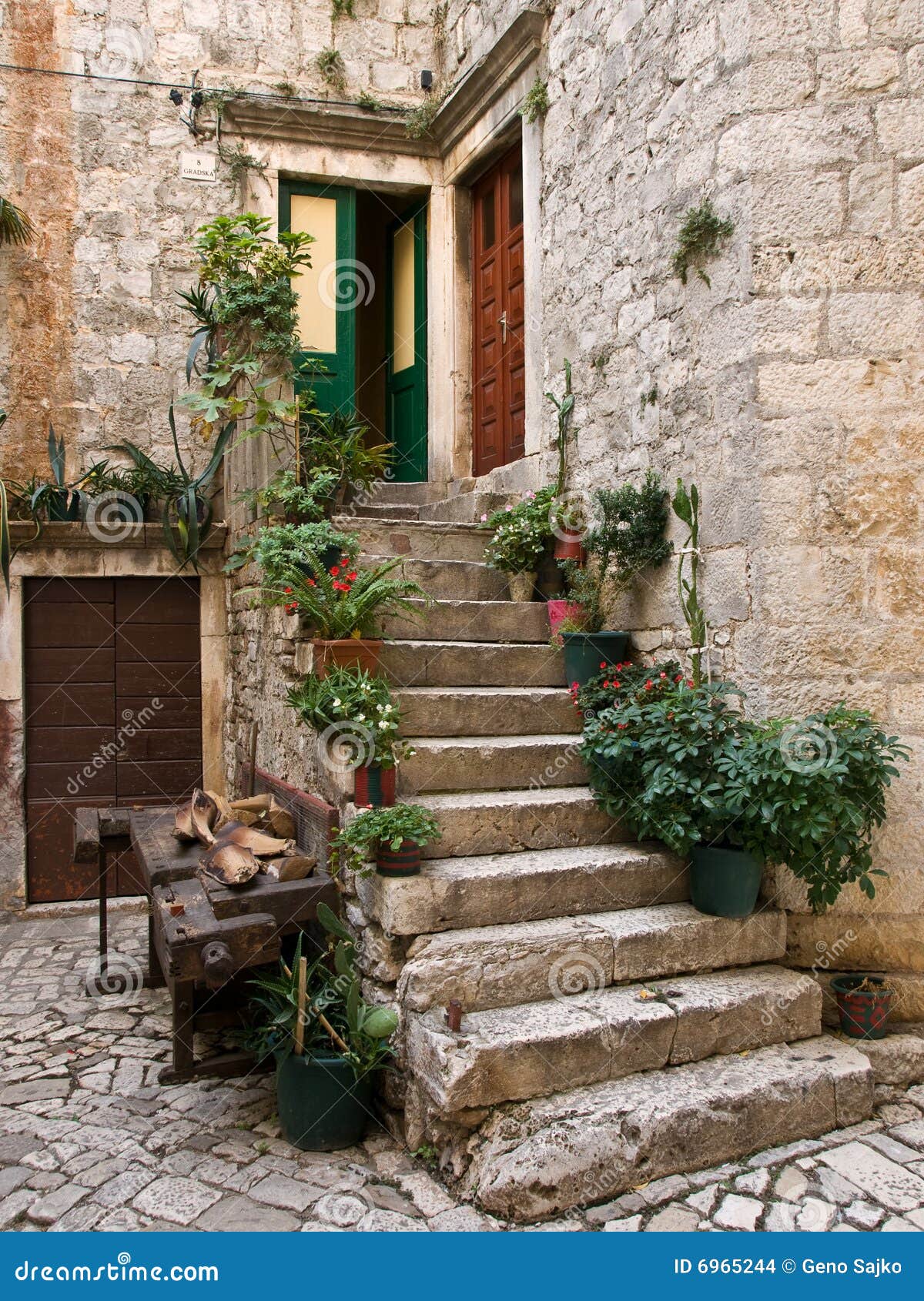 Stone Staircase stock photo. Image of stone, alley, landmark - 6965244
