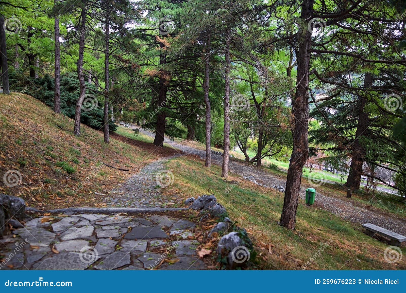Stone Staircase by the Edge of a Slope Stock Image - Image of edge ...