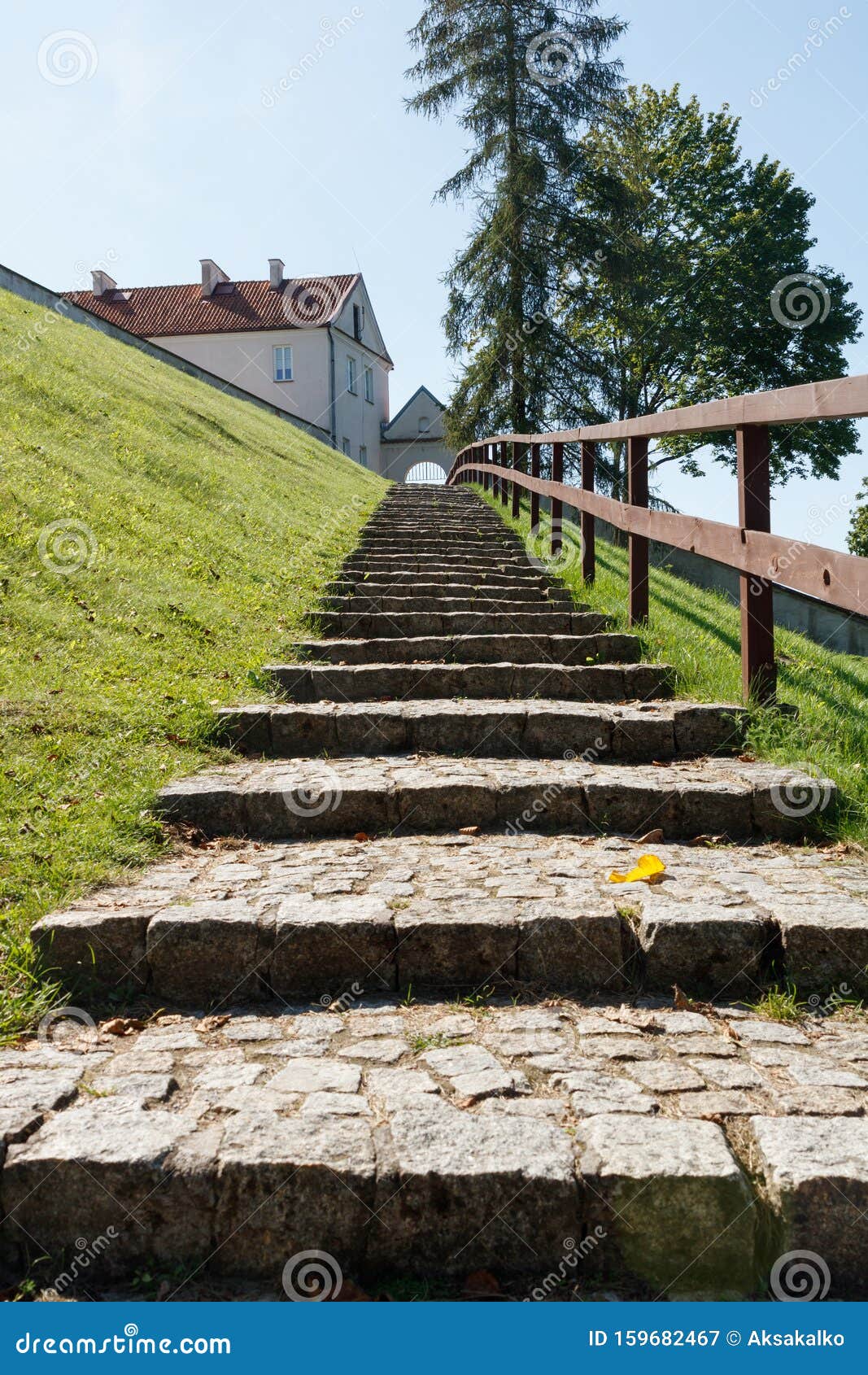 Stone Staircase Leading To the Catholic Monastery Stock Image - Image ...