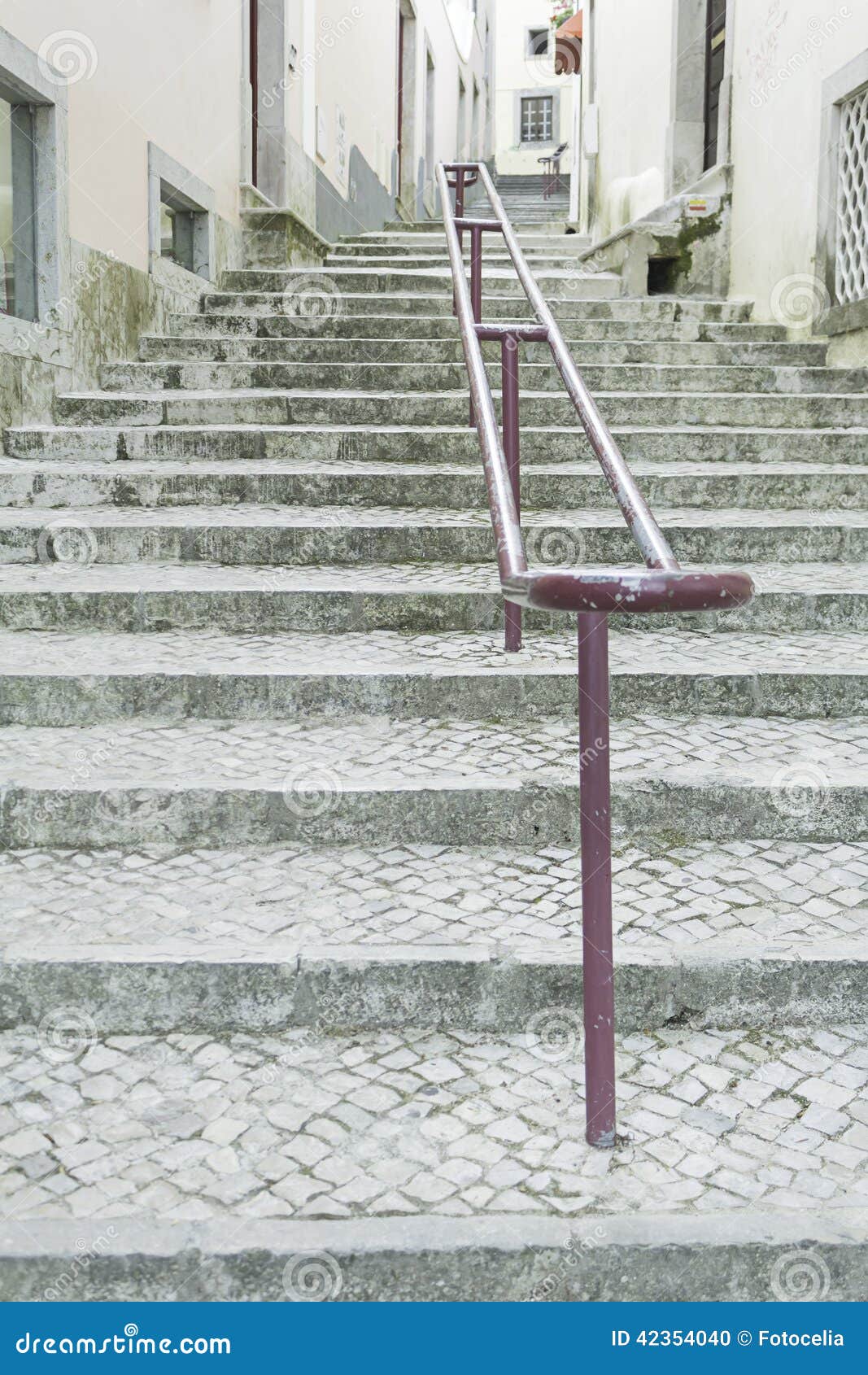Stone stairs in alley stock photo. Image of exterior - 42354040