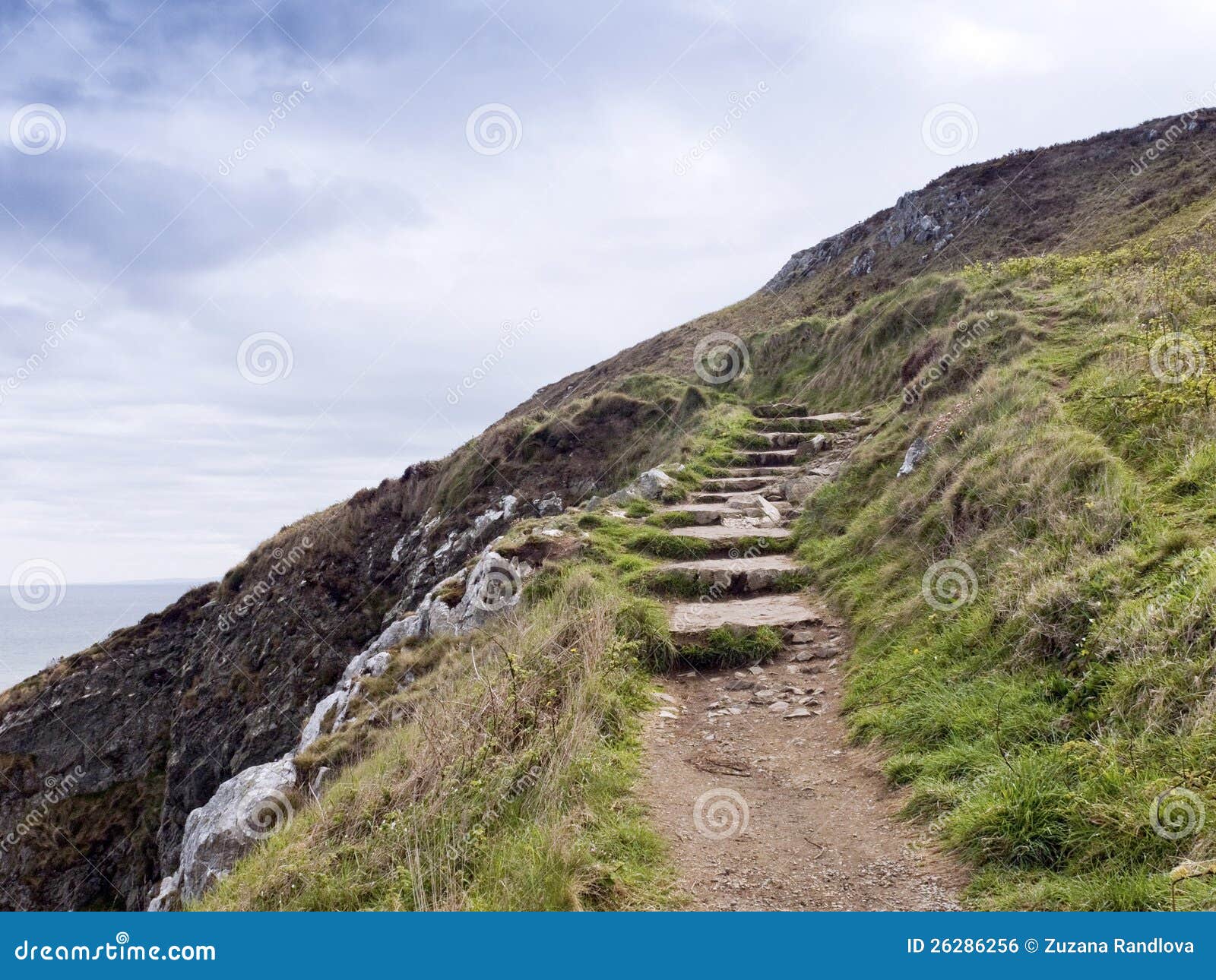 Stone Stairs on the Coast, Ireland Stock Photo - Image of howth, blue ...