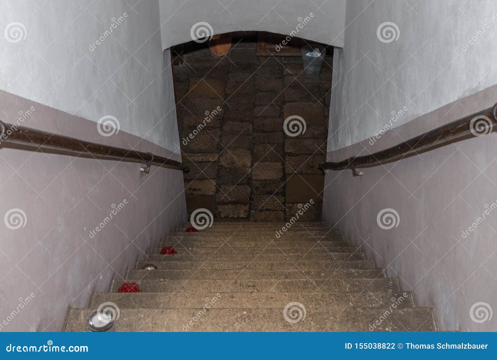Stone Stairs Down into an Old Cellar, Germany Stock Photo - Image of ...