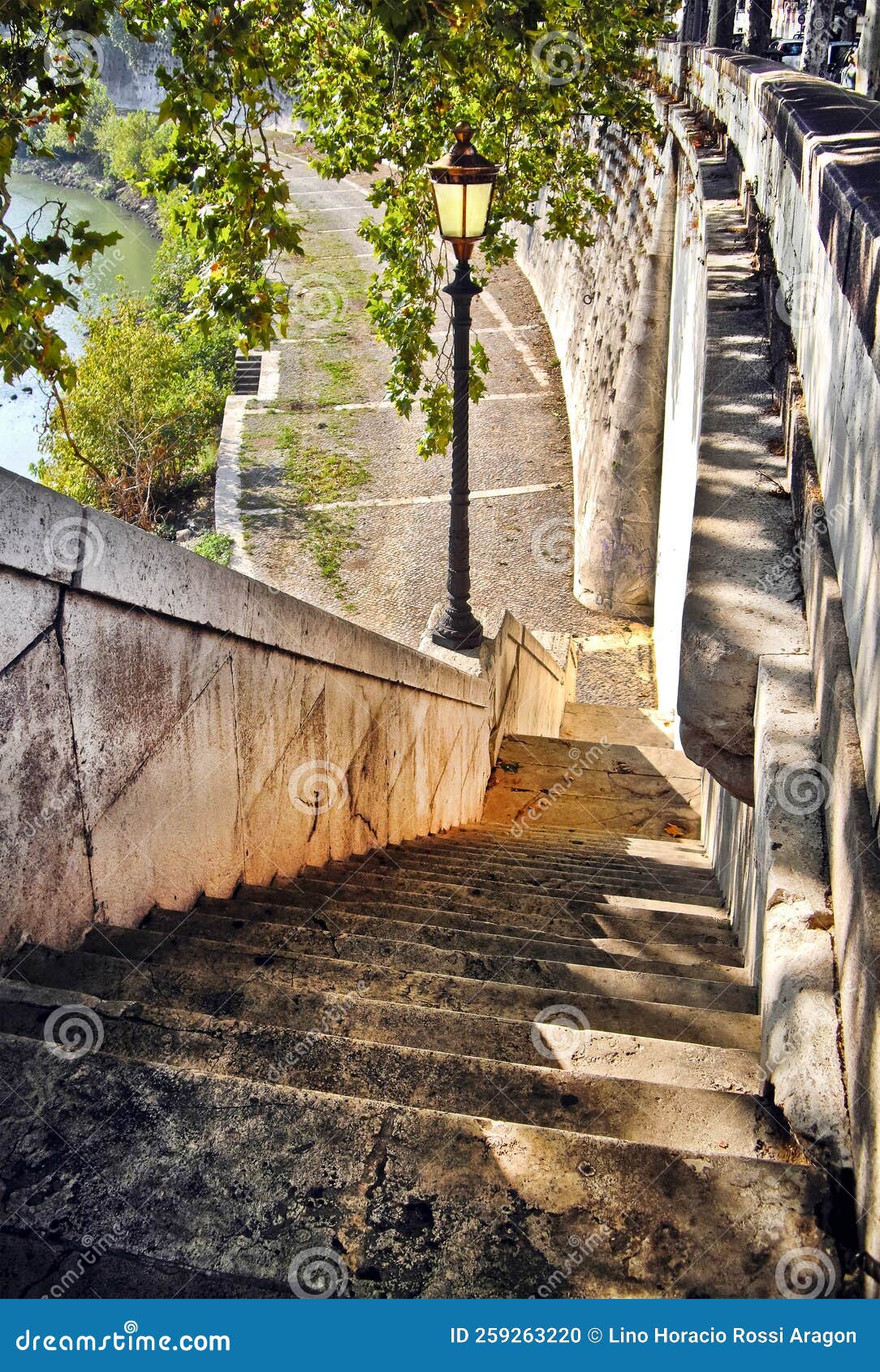 Stone Stairs Going Down To the River Stock Photo - Image of stairway ...