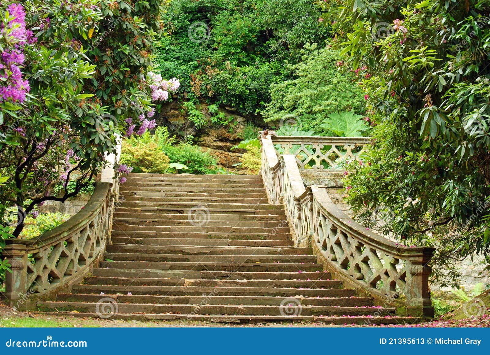 Stone Stairs in Hever Castle Gardens England Stock Image - Image of ...