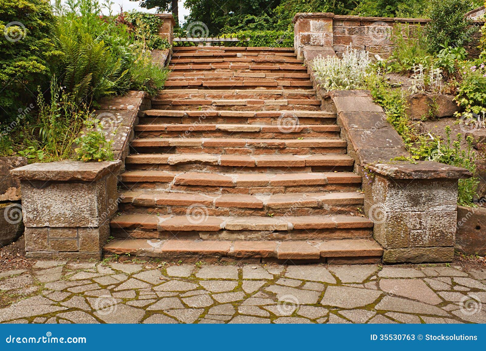 Stone Stairs stock image. Image of gardening, leading - 35530763