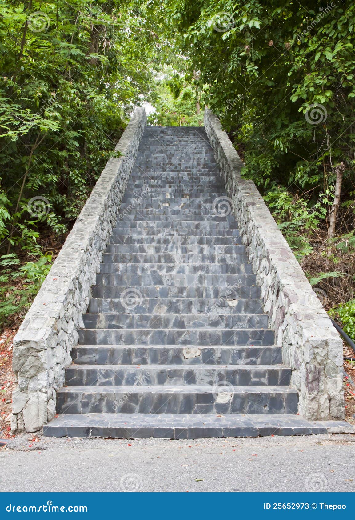 Stone stairs in the park. stock image. Image of wall - 25652973