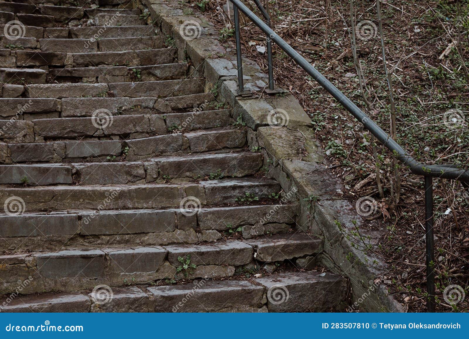Stone Stairs in the Park, Old Stairs Stock Photo - Image of rock ...