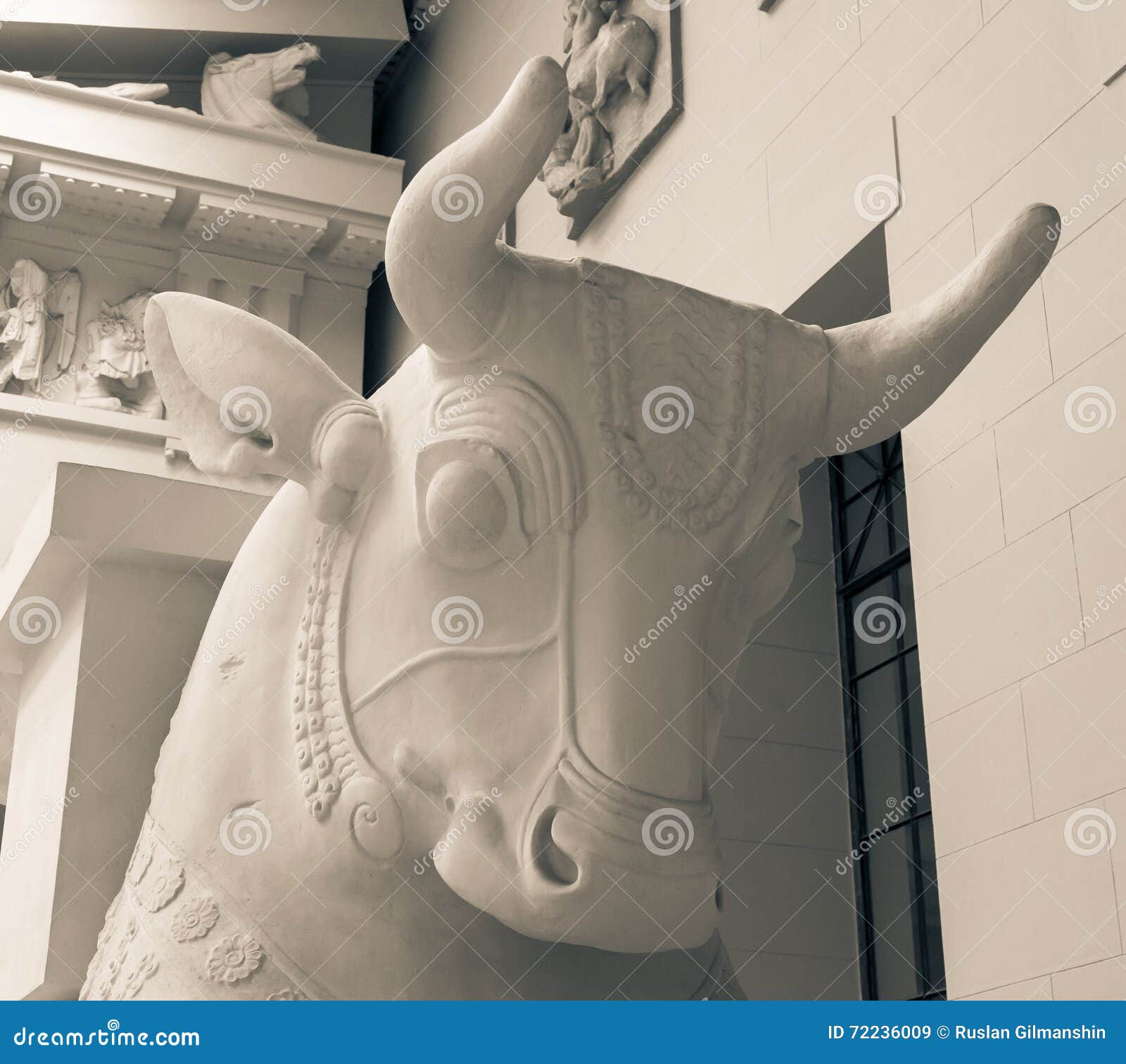 Stone statue of the bull editorial stock image. Image of landmark ...
