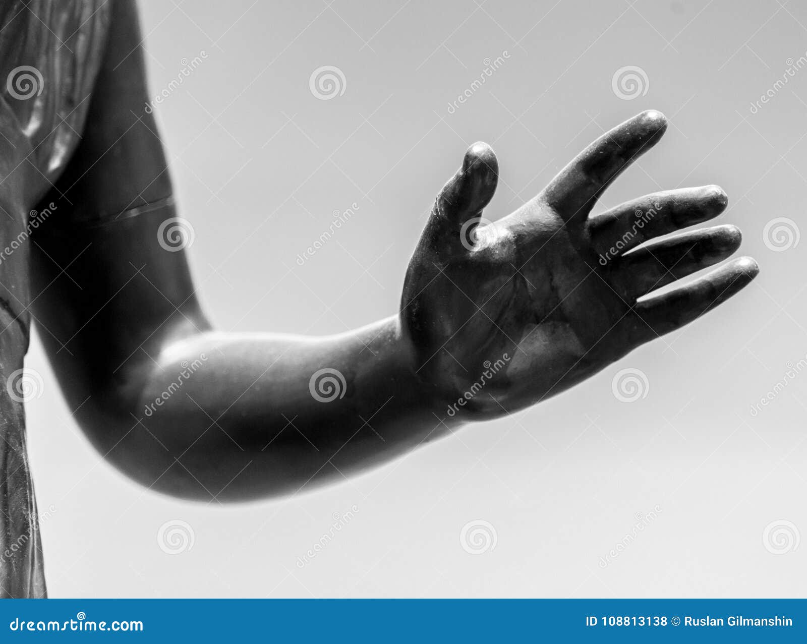 Stone Statue Detail of Human Hand Stock Photo - Image of gray, ancient ...