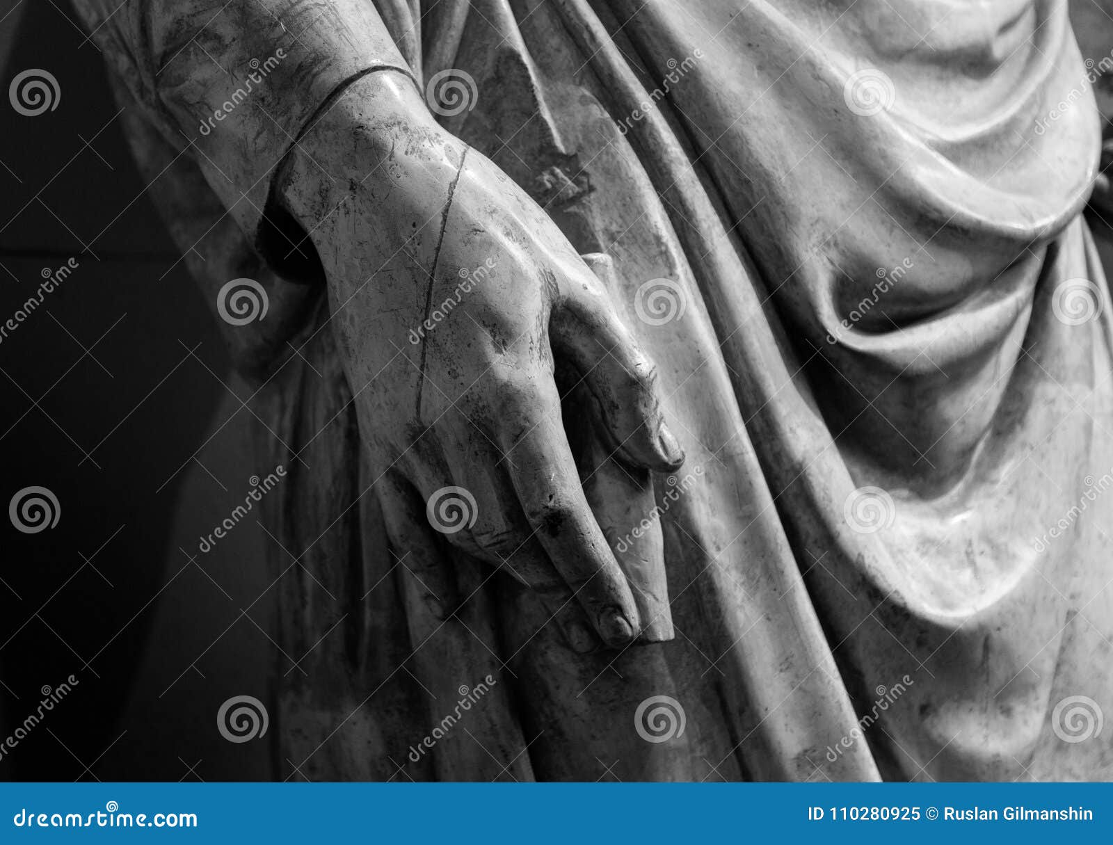 Stone Statue Detail of Human Hand Stock Image - Image of ancient ...
