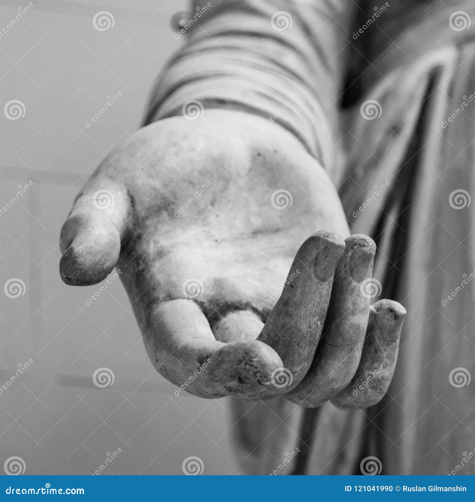 Stone Statue Detail of Human Hand Stock Photo - Image of colossal ...