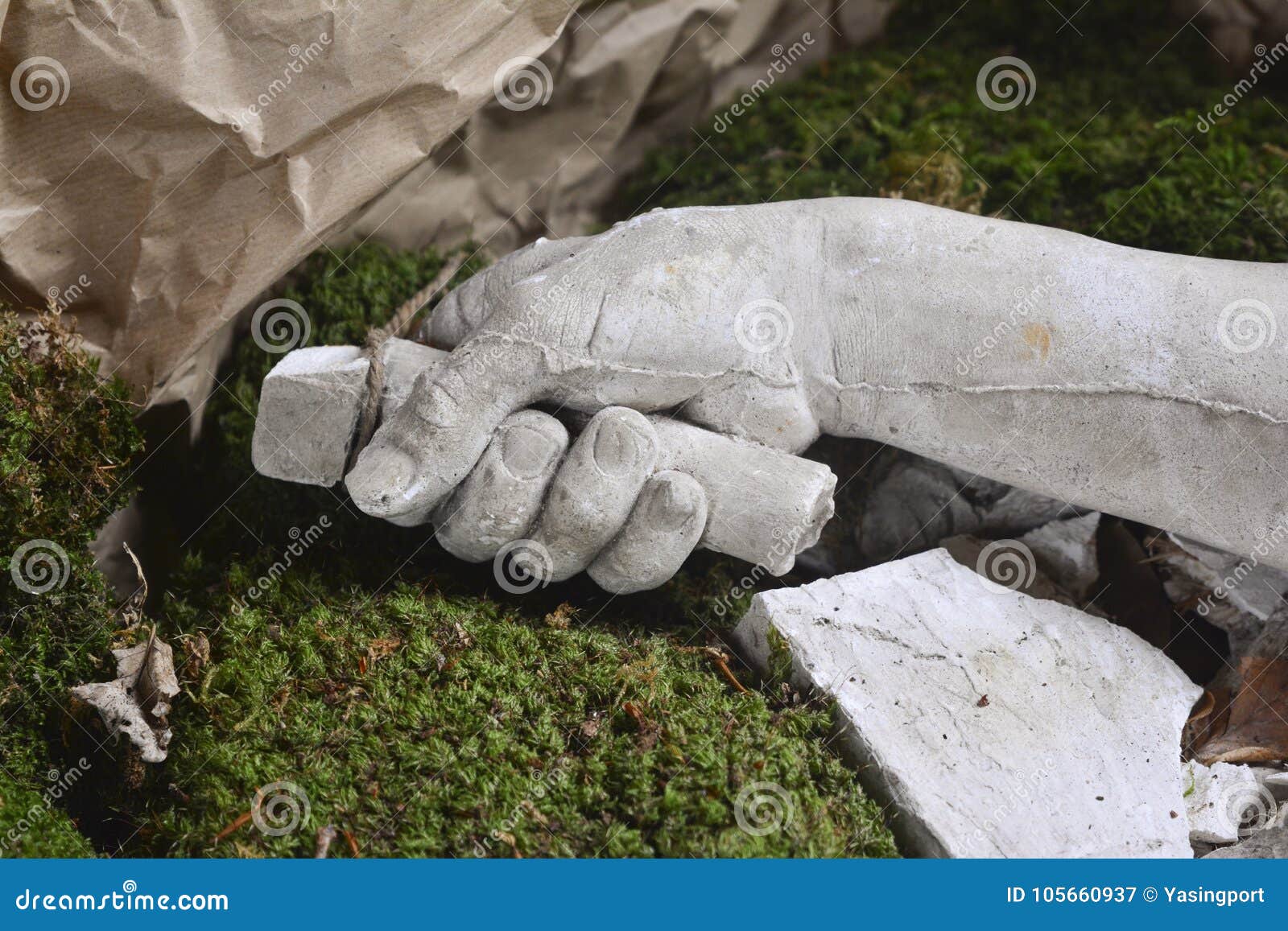 Stone Statue Detail of Human Hand Stock Image - Image of mold, male ...