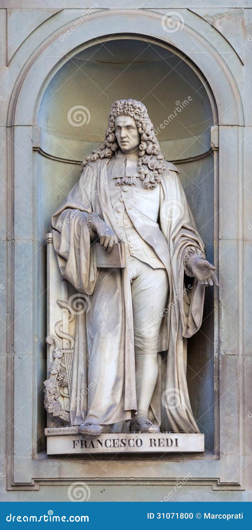 Stone Statue Of Francesco Redi Stock Photography | CartoonDealer.com ...