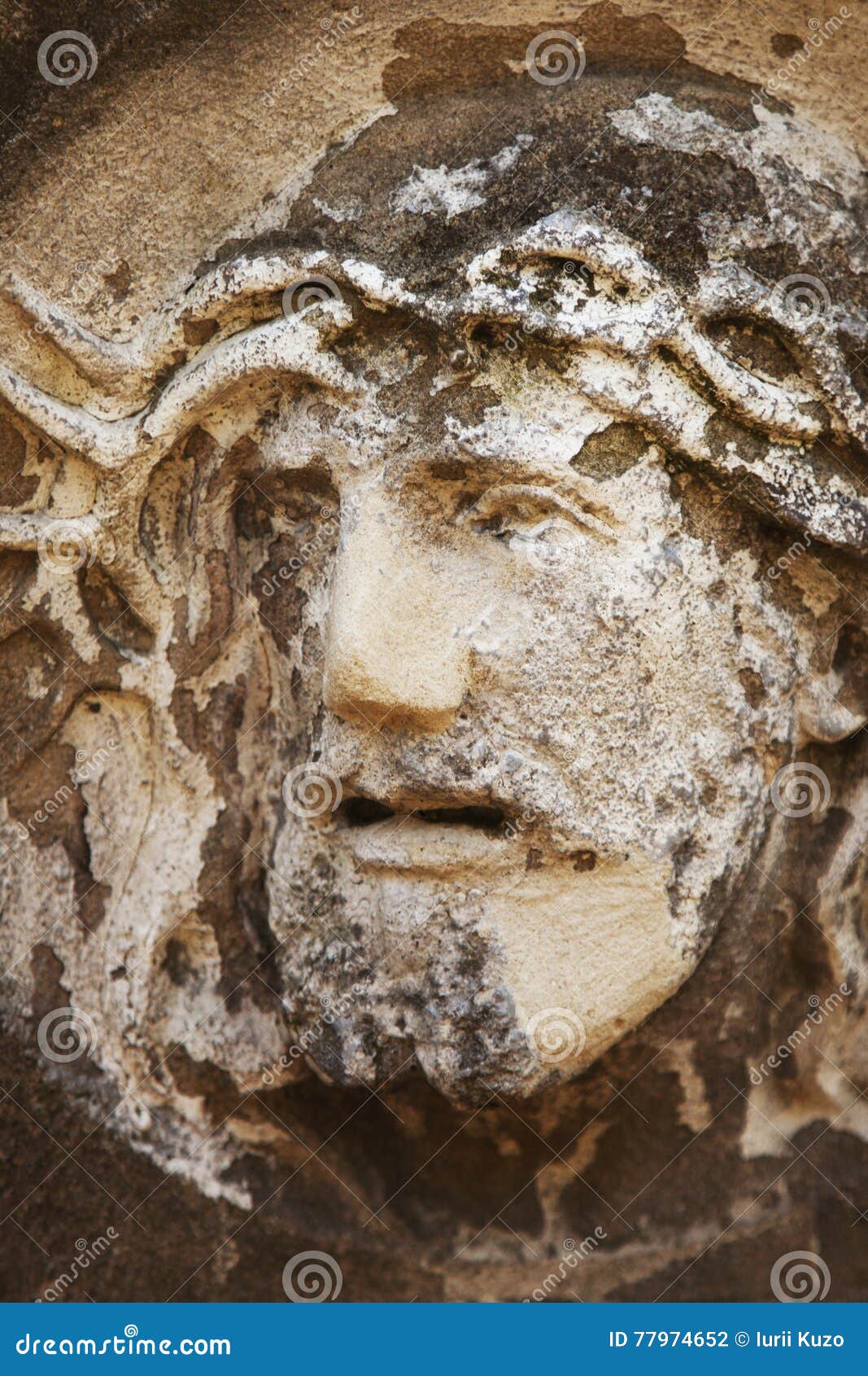 Stone Statue Jesus Christ Fragment Stock Photo - Image of design ...