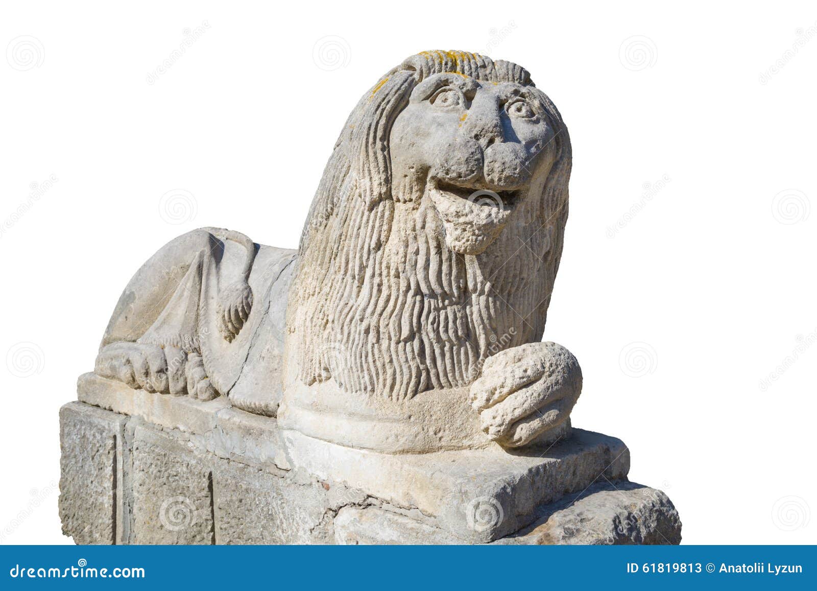 Stone Statue of Lion, Isolated Stock Image - Image of outdoors ...