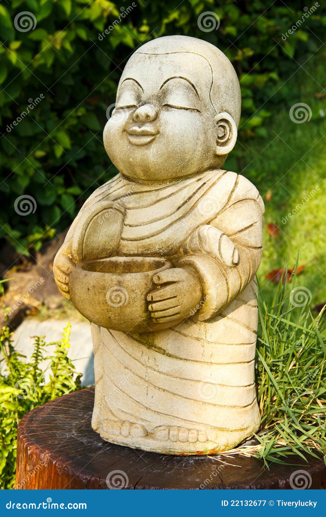 Stone Statue of monk stock image. Image of mouth, smile - 22132677