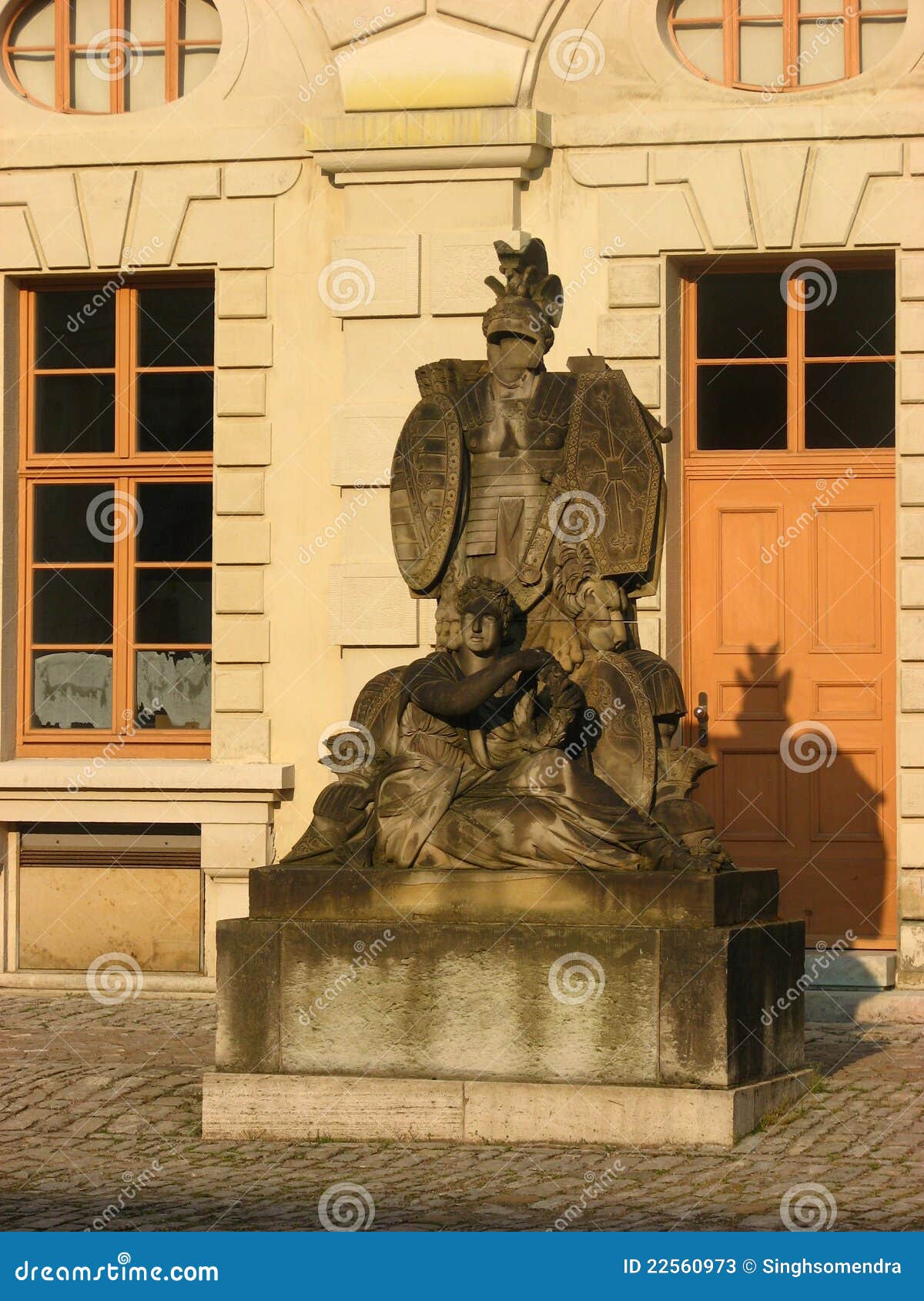 A Stone Statue in Old Germany City Stock Image - Image of evening ...