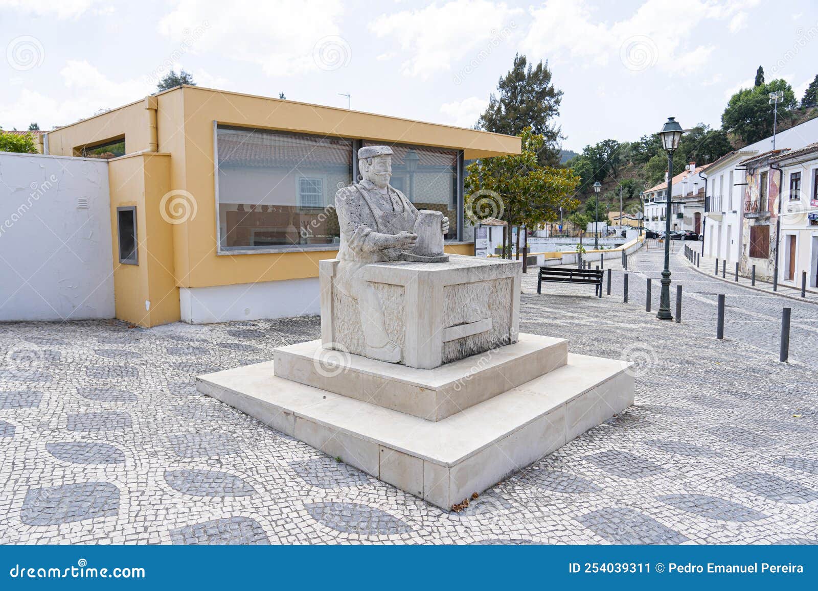 Stone Statue Representing the Potter of Miranda Do Corvo. Editorial ...
