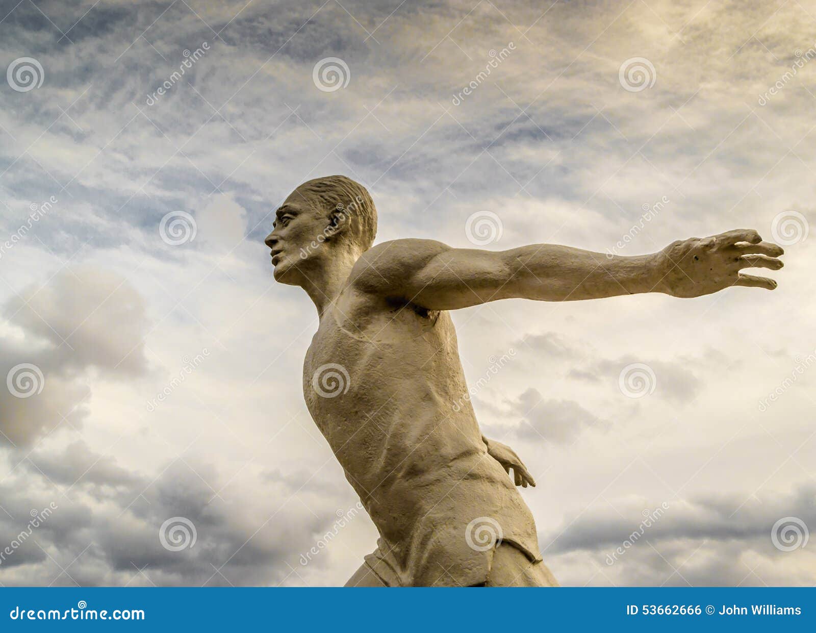 A Statue Of 'The Runner' In The Garden Of Achilleion In Corfu. Stock ...