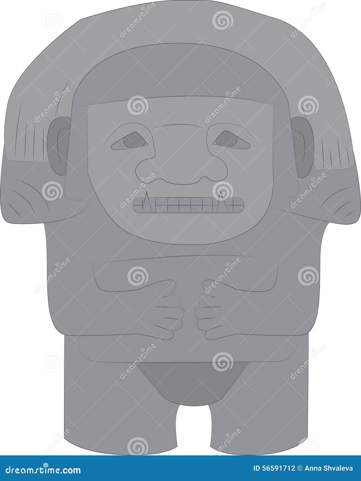 Stone statue stock vector. Illustration of culture, stone - 56591712