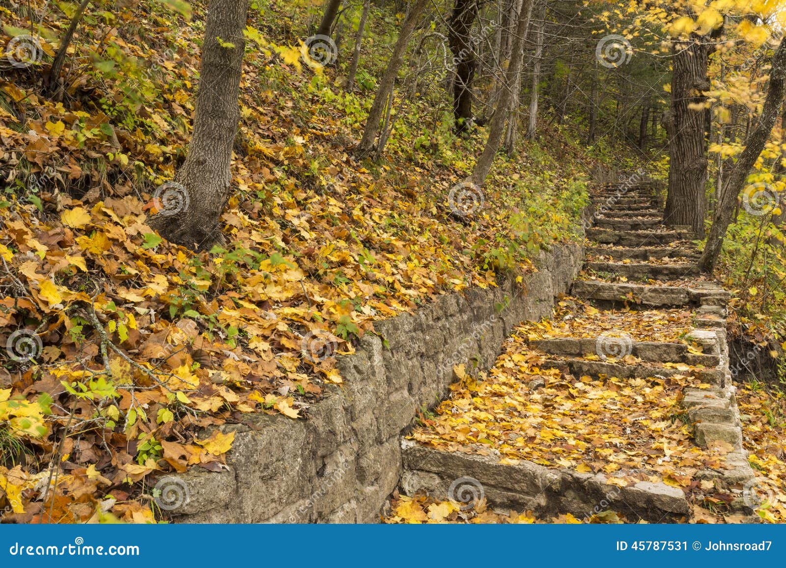 Stone Step Trail in Breezy Autumn Stock Image - Image of climb, hiking ...