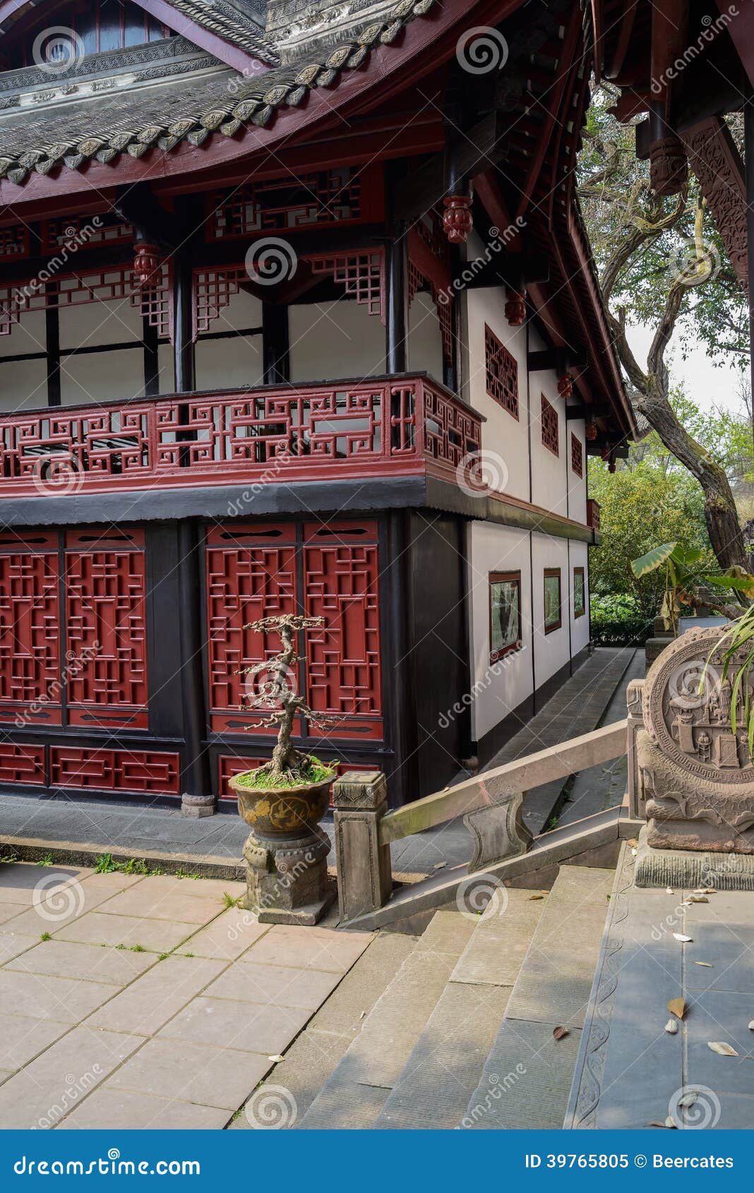 Stone Steps before Ancient Building,Chengdu Stock Image - Image of ...