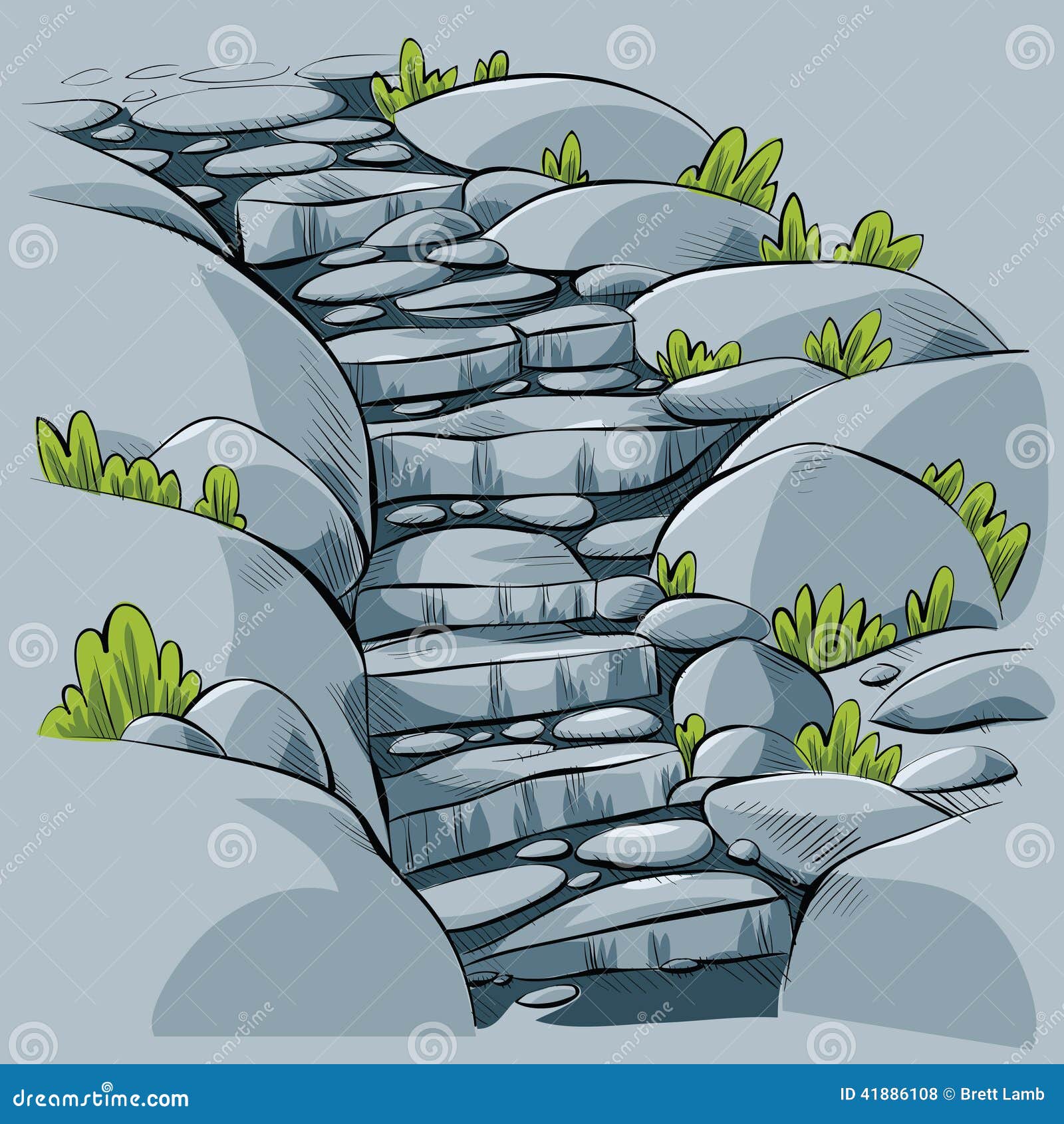 Stone Steps stock illustration. Illustration of rock - 41886108