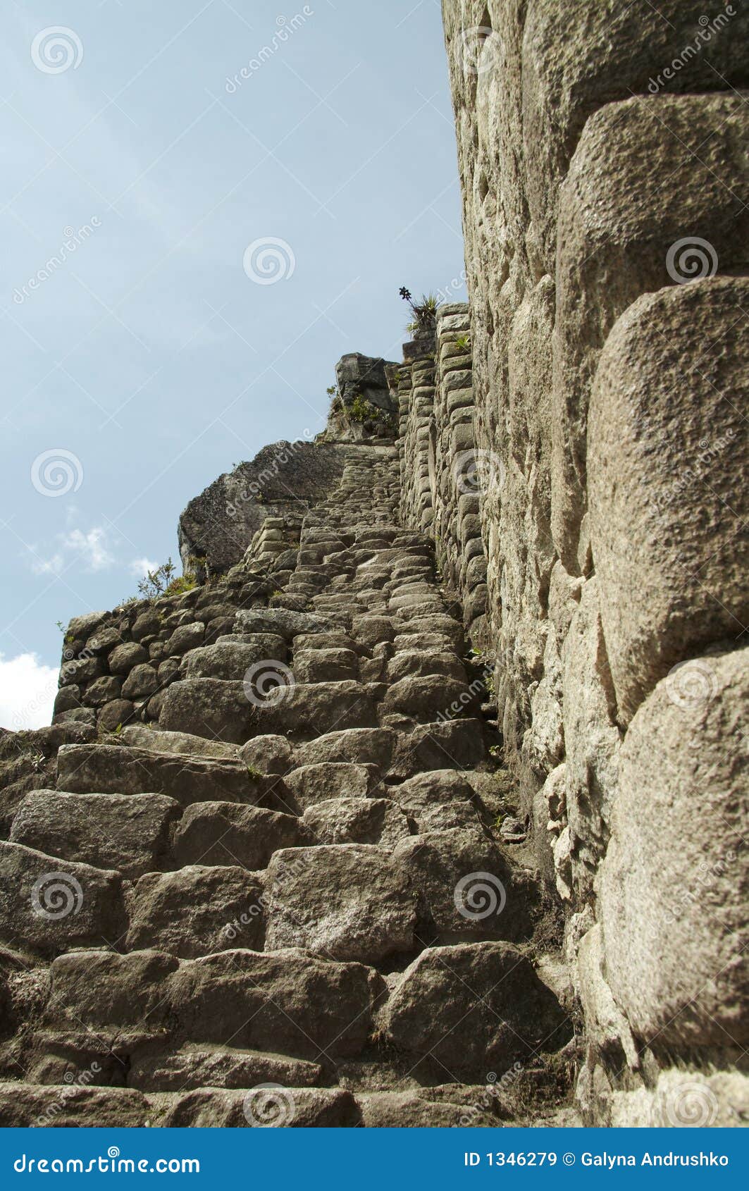 Stone Steps in the City Machu-Picchu Stock Image - Image of cusco ...
