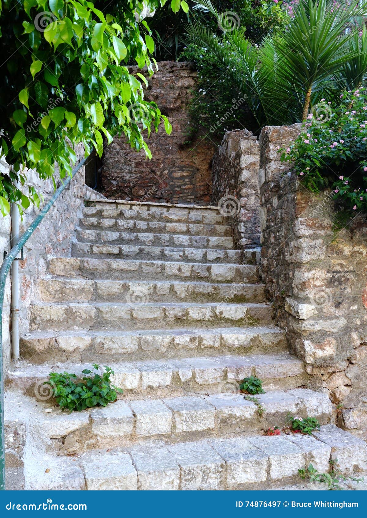 Stone Steps in Greek Village Stock Image - Image of stairs, village ...