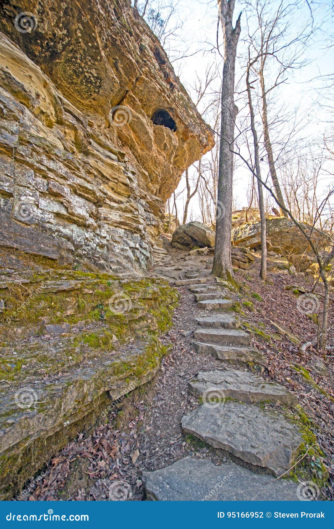 Stone Steps on a Hidden Trail Stock Photo - Image of remote, mountains ...