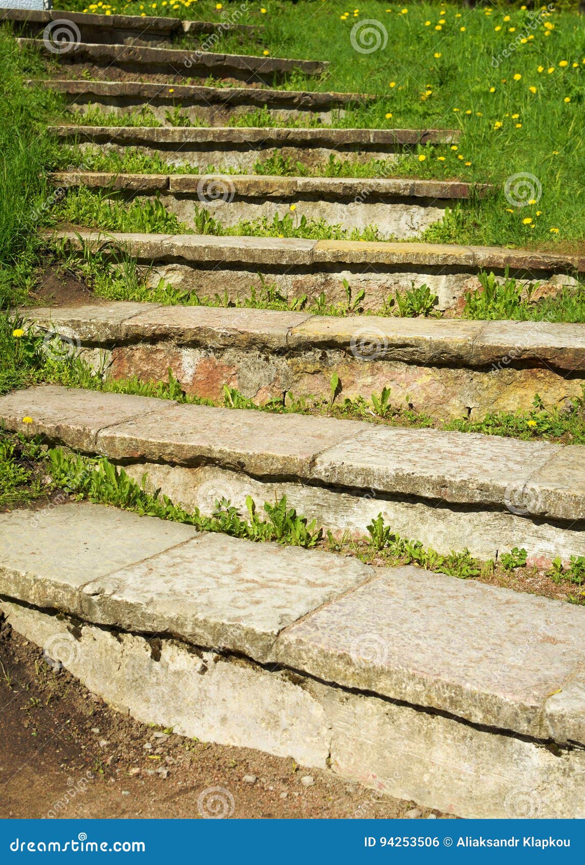 Stone steps on the hill. stock photo. Image of outdoor - 94253506