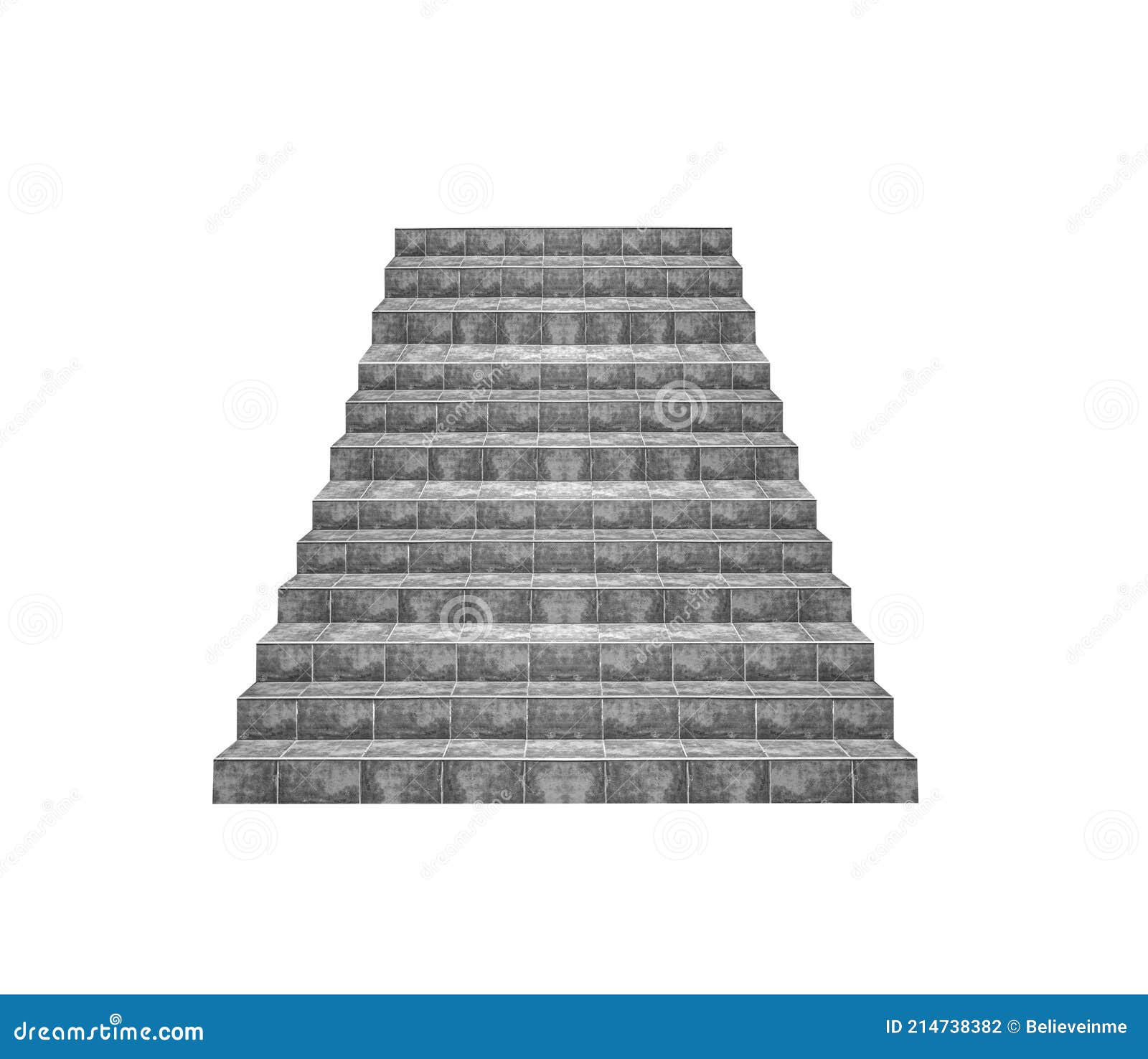 Stone Steps Isolated on a White Background. Stock Photo - Image of ...