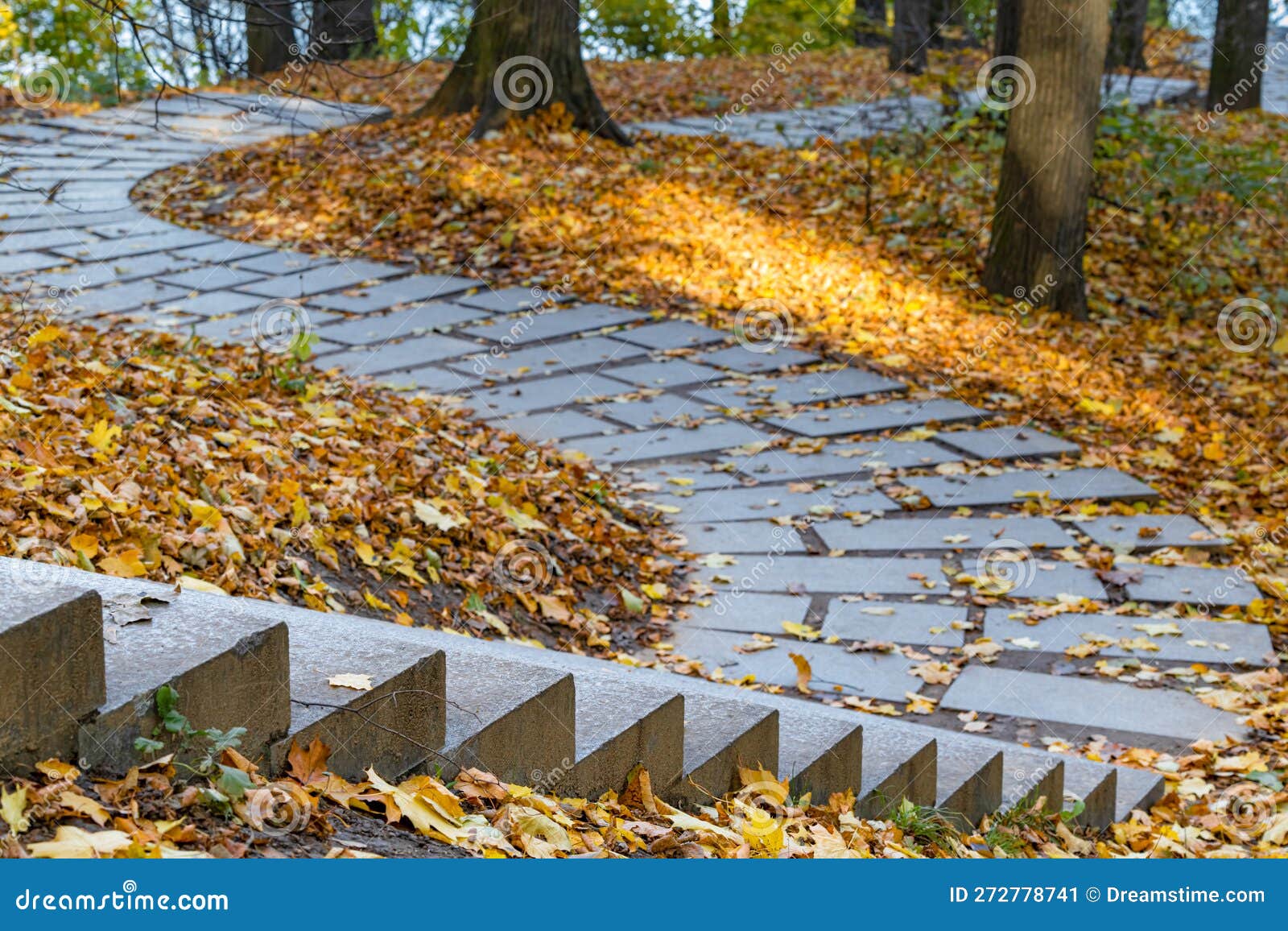 Stone Steps in the Parks Shot Close-up Stock Image - Image of stone ...