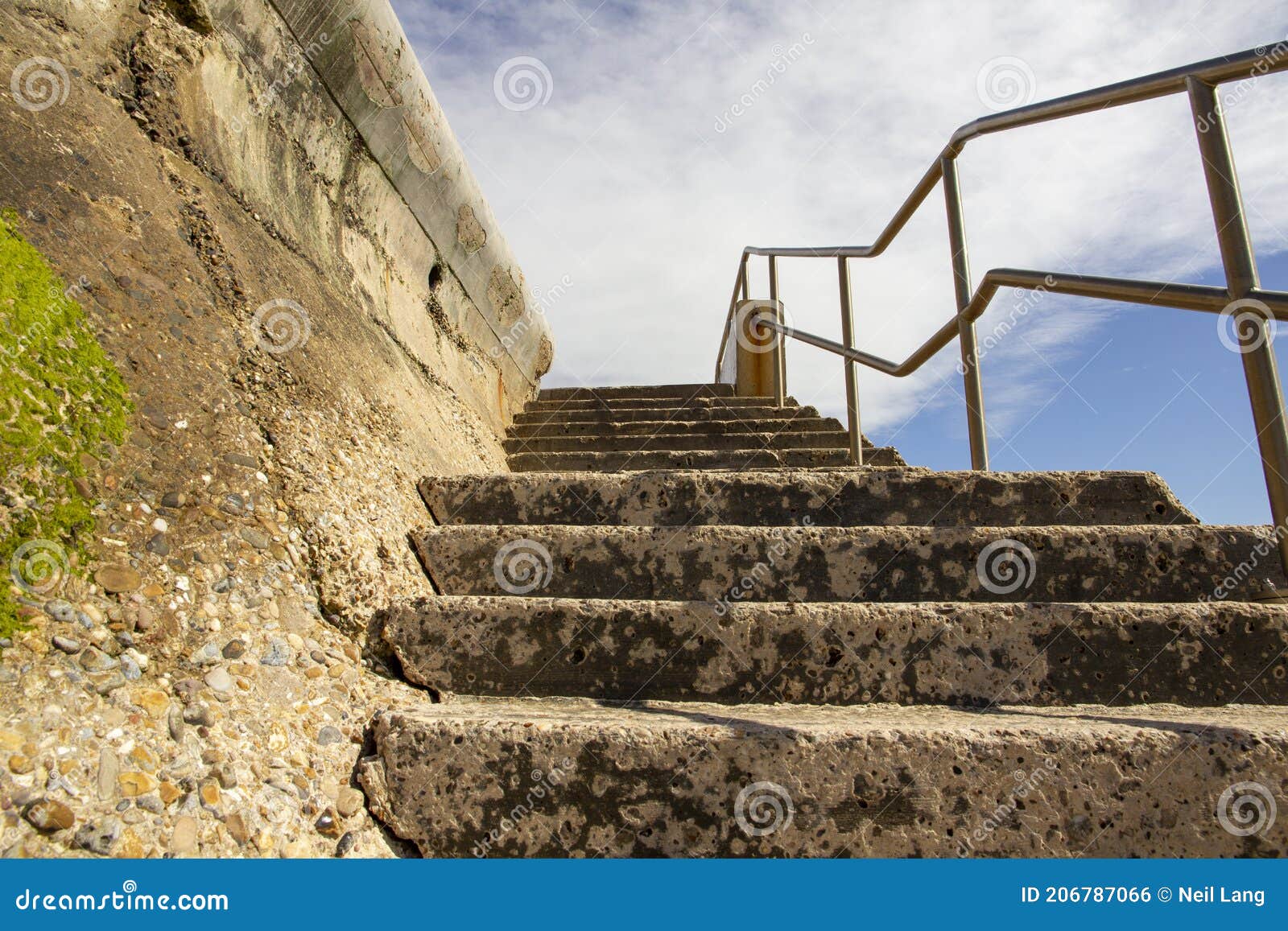 Stone Steps on Sea Wall Walton Stock Photo - Image of tourism, walton ...