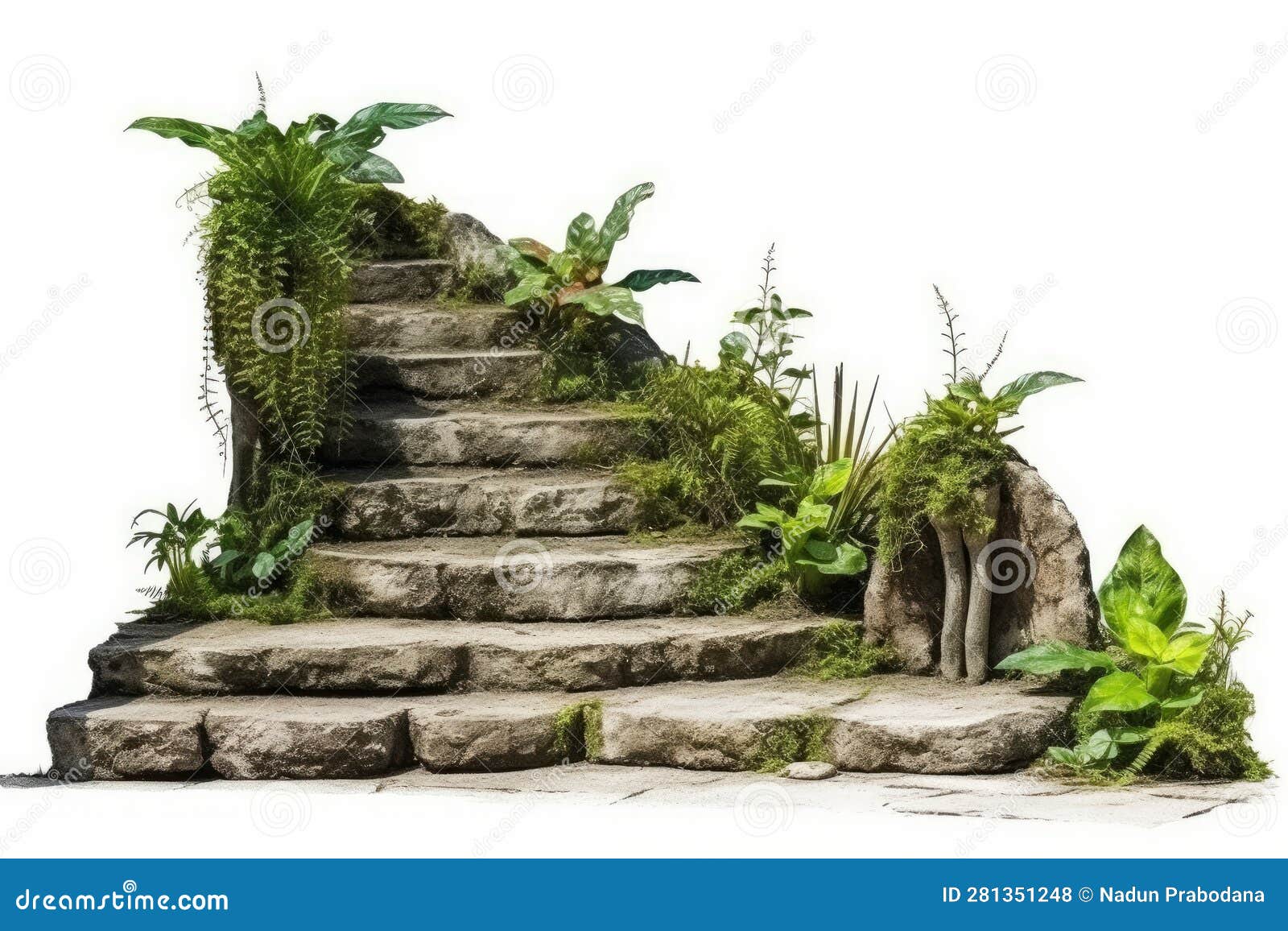 Stone Steps Staircase: Timeless Elegance (AI Generated) Stock ...